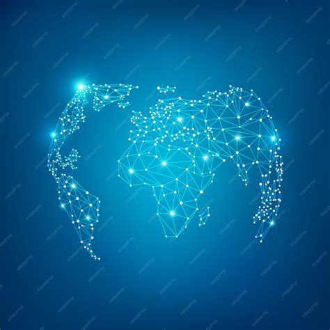 와이어 프레임 글로브 프리미엄 벡터