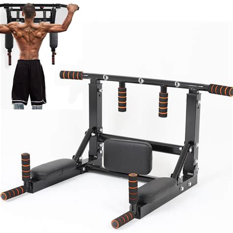 High Quality Fitness Wall Mounted Pull Up Chin Up Bar Heavy Duty Parallel Dip Bar Chin Up Bar
