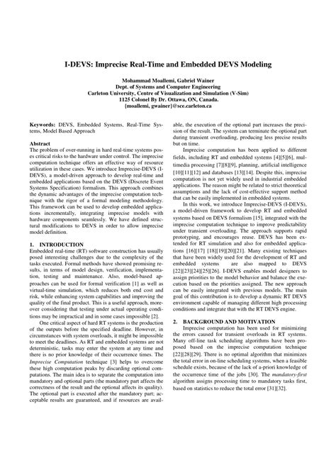pdf i devs imprecise real time and embedded devs modeling