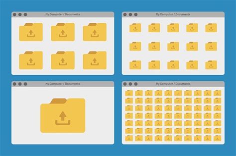 폴더를 격리 한 간단한 Ui 벡터 플랫 일러스트레이션이있는 데스크톱 인터페이스 창 그래픽 사용자 인터페이스에 대한 스톡 벡터 아트 및 기타 이미지 그래픽 사용자