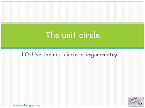 Maths Definition Of Cos And Sin In Terms Of The Unit Circle