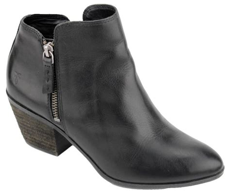 Frye Judith Zip Boot Black Leather Double Zip Judith Gem