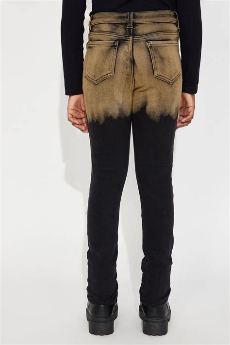 Mini Two Tone Skinny Jeans Black Fashion Nova