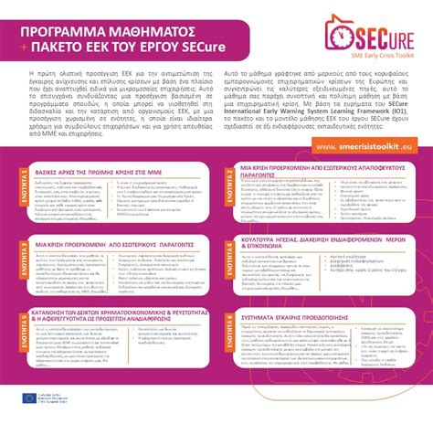 ΠΡΟΓΡΑΜΜΑ ΜΑΘΗΜΑΤΩΝ ΚΑΙ ΕΚΠΑΙΔΕΥΤΙΚΟ ΠΑΚΕΤΟ ΕΠΑΓΓΕΛΜΑΤΙΚΗΣ ΕΚΠΑΙΔΕΥΣΗΣ ΚΑΙ ΚΑΤΑΡΤΙΣΗΣ Secure