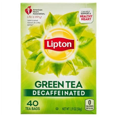 Lipton Green Tea Decaffeinated Tea Bags 40 Count 40 Count Frys Food