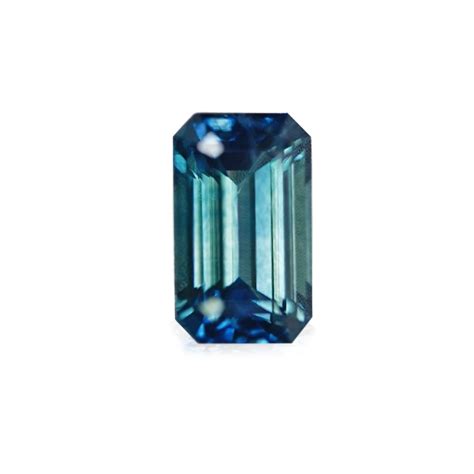 Bi Color Bluegreen Montana Sapphire Emerald Cut 187cts Americut Gems
