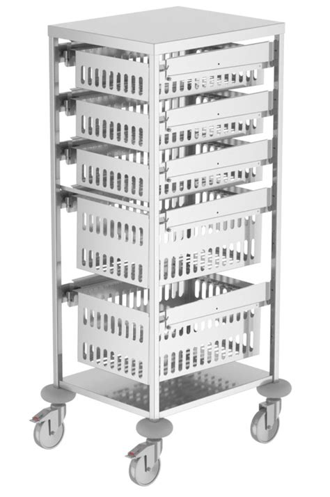 Pharmacy Cart 595” Tall Usp797 Kit With 3 5” And 2 10” Baskets