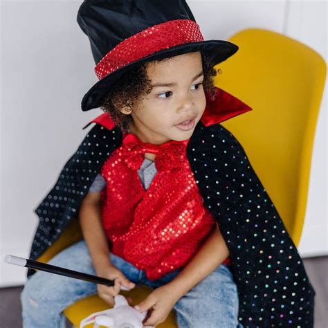 Melissa And Doug Magician Role Play Costume Set Includes Hat Cape