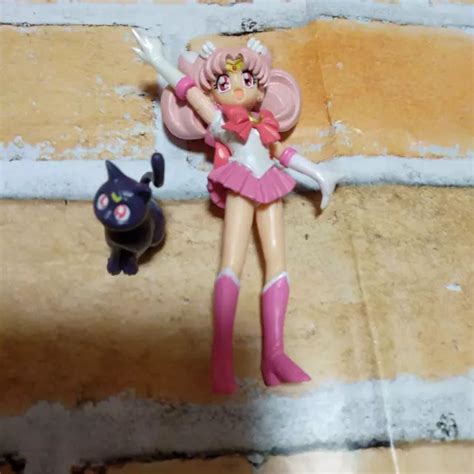 SAILOR MOON FIGUR Sailor Moon World Chibi Pretty Girl Warrior Moon Bandai Lot EUR