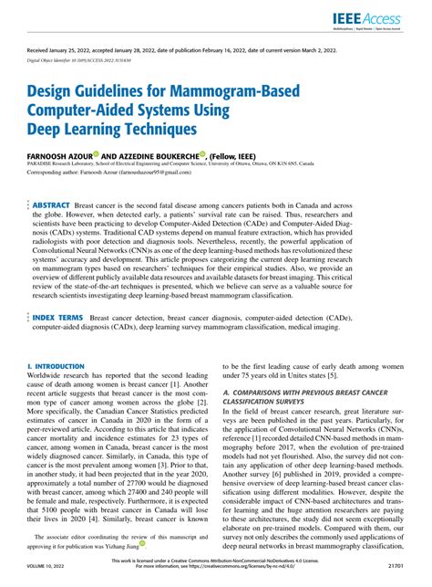 Pdf Design Guidelines For Mammogram Based Computer Aided Systems