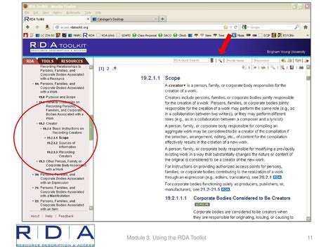 Module 3 Rda Basics Using The Rda Toolkit Ppt Download