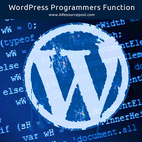 Wordpress Programmers Function Wordpress Developer Resources