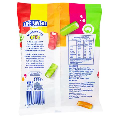 Lifesavers Stix Mixed Sherbert Fizz Aus Candy Funhouse Us