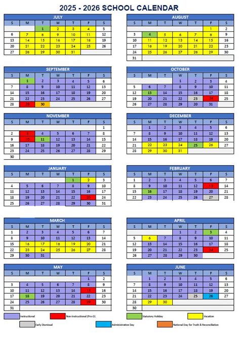 School Calendar 20252026 Chilliwack School District 33