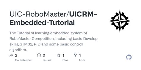 github uic robomaster uicrm embedded tutorial the tutorial of