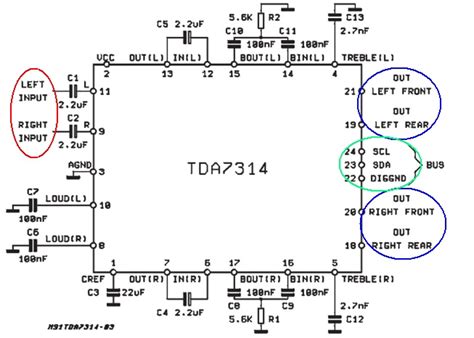 Digital Tone Control Schematic Diagram Stereo Circuit Electr