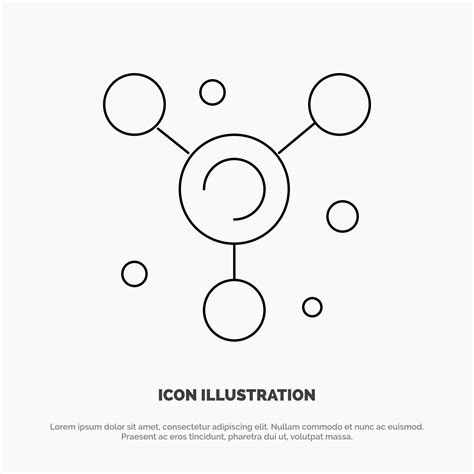 Atom Molecule Science Line Icon Vector 18000209 Vector Art At Vecteezy