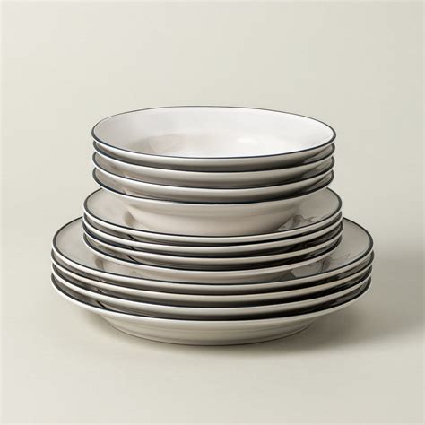 12 Piece Dinnerware Set With Souppasta Plate Beja