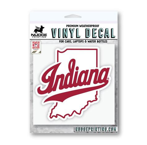 Script Indiana Iu Sticker And Car Decal Nudge Printing