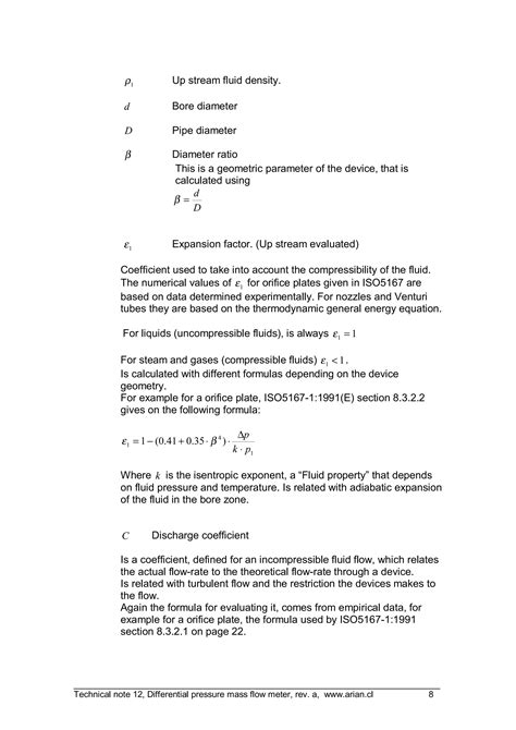 Theory Overview Of Flow Measurement Using Differential Pressure Device Pdf Physics Science