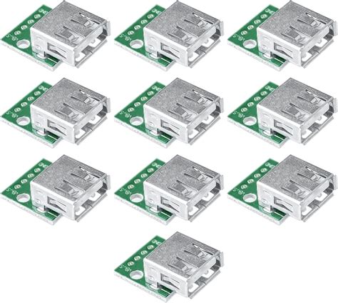 Jzk 10x Usb 2 0 Type A Female Socket Breakout Board Usb To Dip 2 54mm Pitch Adapter Connector