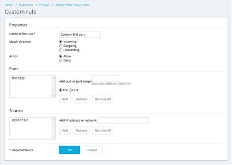 Manage Local Firewall Rules Using Plesk Firewall Tips