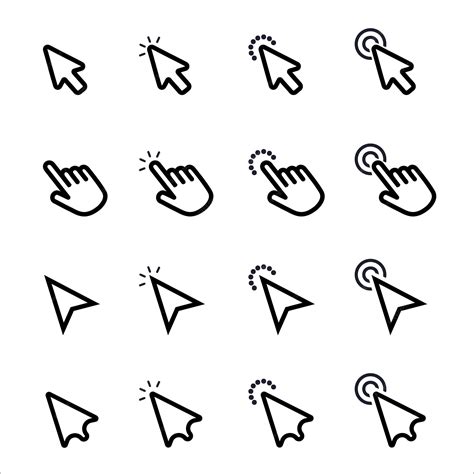Premium Vector Mouse Cursor Arrows And Hands Flat Style Design Vector Icon Collection