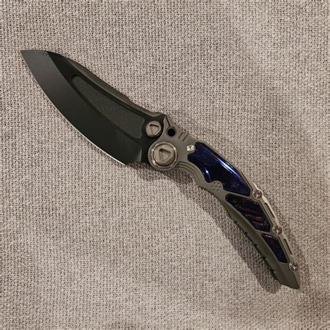 Bladebinge Maxace Knives Titanis Pocket Knife Black Stonewashed