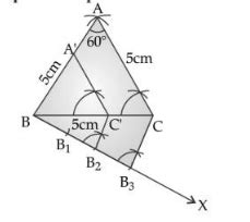 Construct An Equilateral ABC With Each Side Cm Then Construct Another Triangle Whose Sides