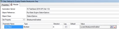 Using Teststand Api To Dynamically Disable Breakpoints Ni