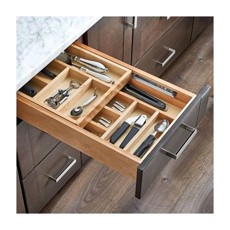 Rev A Shelf 4WTCD Wood Combination Drawer 2 Tier 21 D X 3 3 4 H