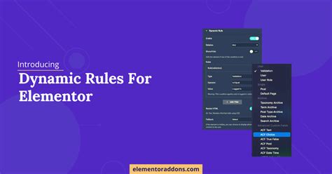 How To Use Dynamic Rules In Elementor
