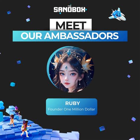 Sandfam 🤝 Ambassador Announcement Ruby Founder One Million Dollar