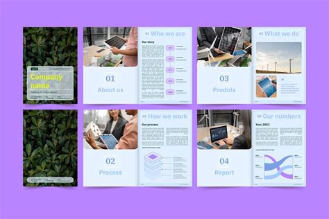 기업 브로슈어 서식 파일 디자인 무료 벡터