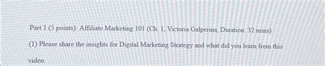 part 1 5 ﻿points affiliate marketing 101 ch 1