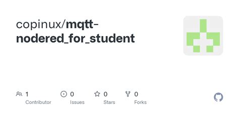 GitHub Copinux Mqtt Nodered For Student