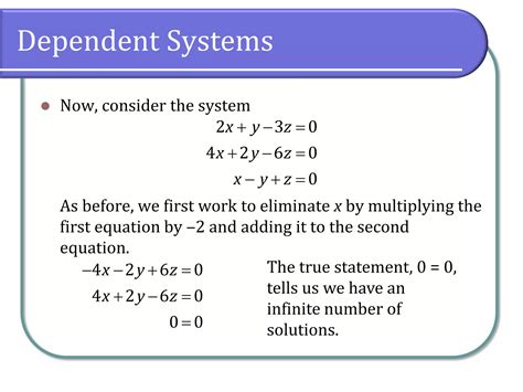 7 2 systems of linear equations three variables ppt