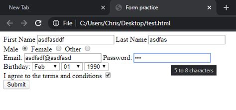 Validation Pattern Attribute Simply Not Working In Html Form Stack Overflow