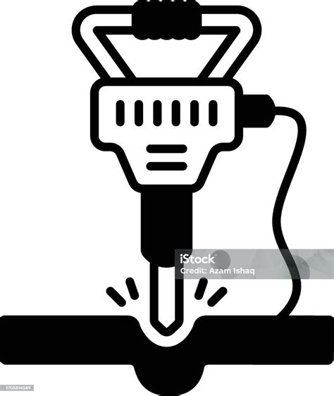 철거 망치와 차단기 벡터 아이콘 디자인 핸디맨 서비스 기호 주택 수리 기호 토목 공학 및 건축 계약자 스톡 일러스트레이션 해머