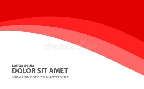 Red Vector Template Abstract Background With Curves Lines For Flyer