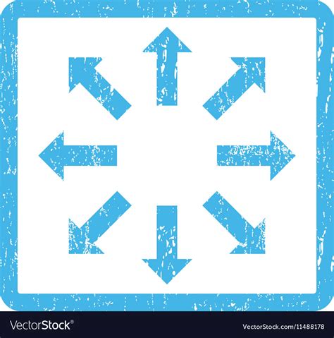Explode Arrows Icon Rubber Stamp Royalty Free Vector Image