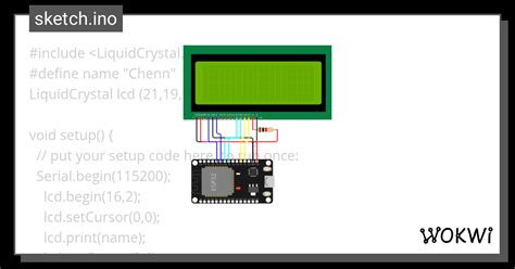 Esp32lcd Wokwi Esp32 Stm32 Arduino Simulator