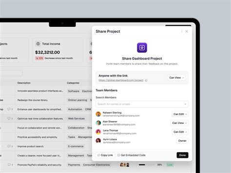 Share Project Modal Ui Component By Mohammed Fazil For Stead On Dribbble