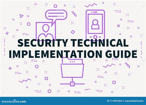 Conceptual Business Illustration With The Words Security Technical Implementation Guide Stock