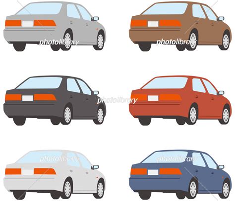 自動車 後ろ向きイメージイラスト イラスト素材 [ 5733932 ] フォトライブラリー Photolibrary