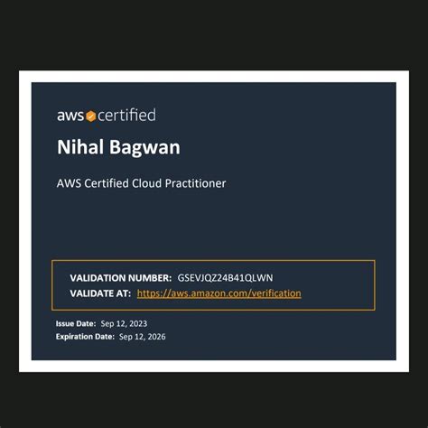 Nihal Bagwan On Linkedin Aws Cloudcertified