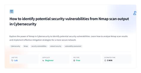 Nmap 스캔 결과로부터 사이버 보안 취약점 식별 가이드 Labex