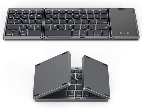 Seenda Folding Bluetooth Keyboard With Touchpad Mini Travel Keyboard