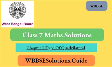 Wbbse Solutions For Class 7 Maths Geometry Chapter 7 Type Of