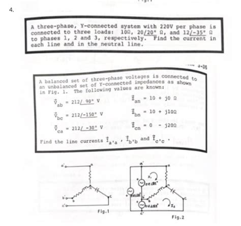 Solved A Three Phase Y Connected System With 220 V Per